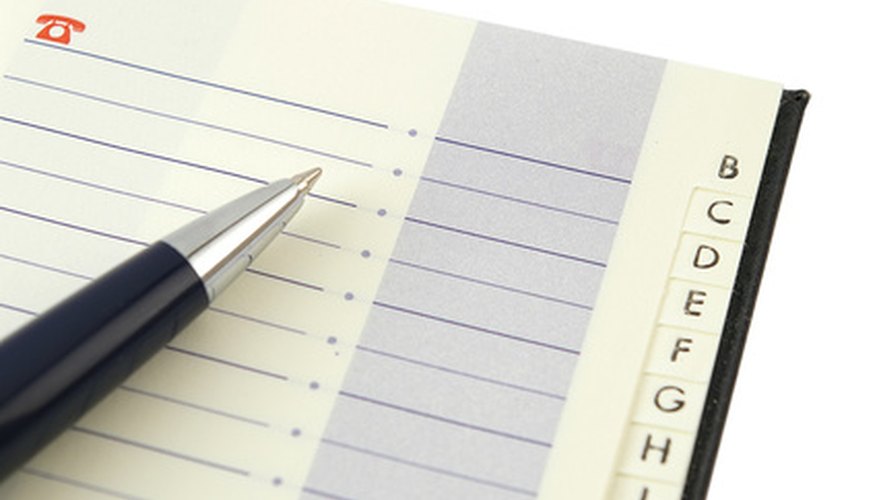 How To Create Free Printable Address Books Bizfluent