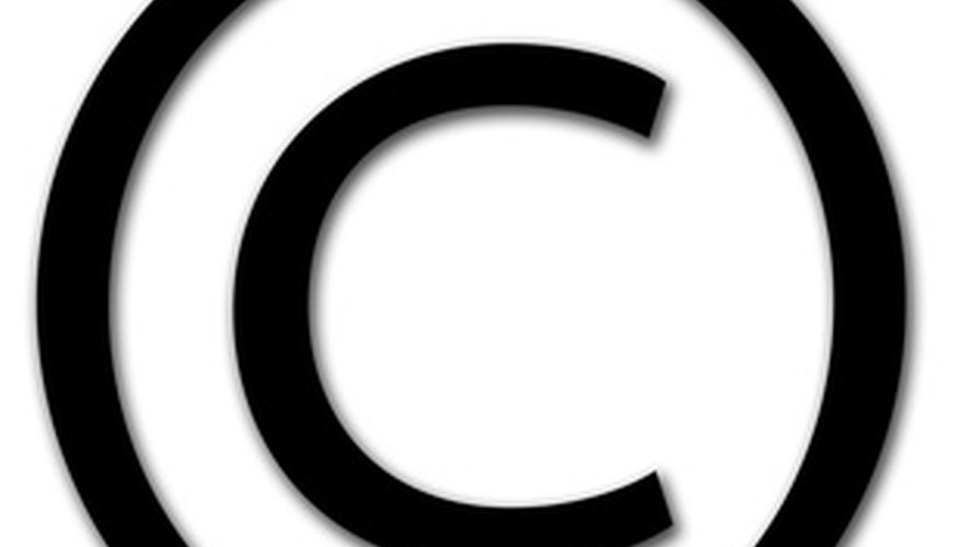 How To Add Copyright Symbols Bizfluent