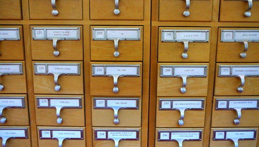 What Are The Various Filing Classification Systems Bizfluent