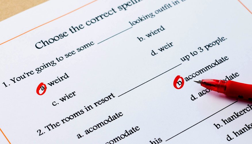 How To Create A Multiple Choice Spelling Test The Classroom