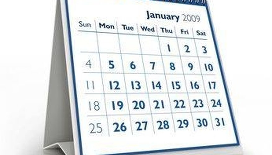 How To Make Your Own 12 Month Calendar Bizfluent